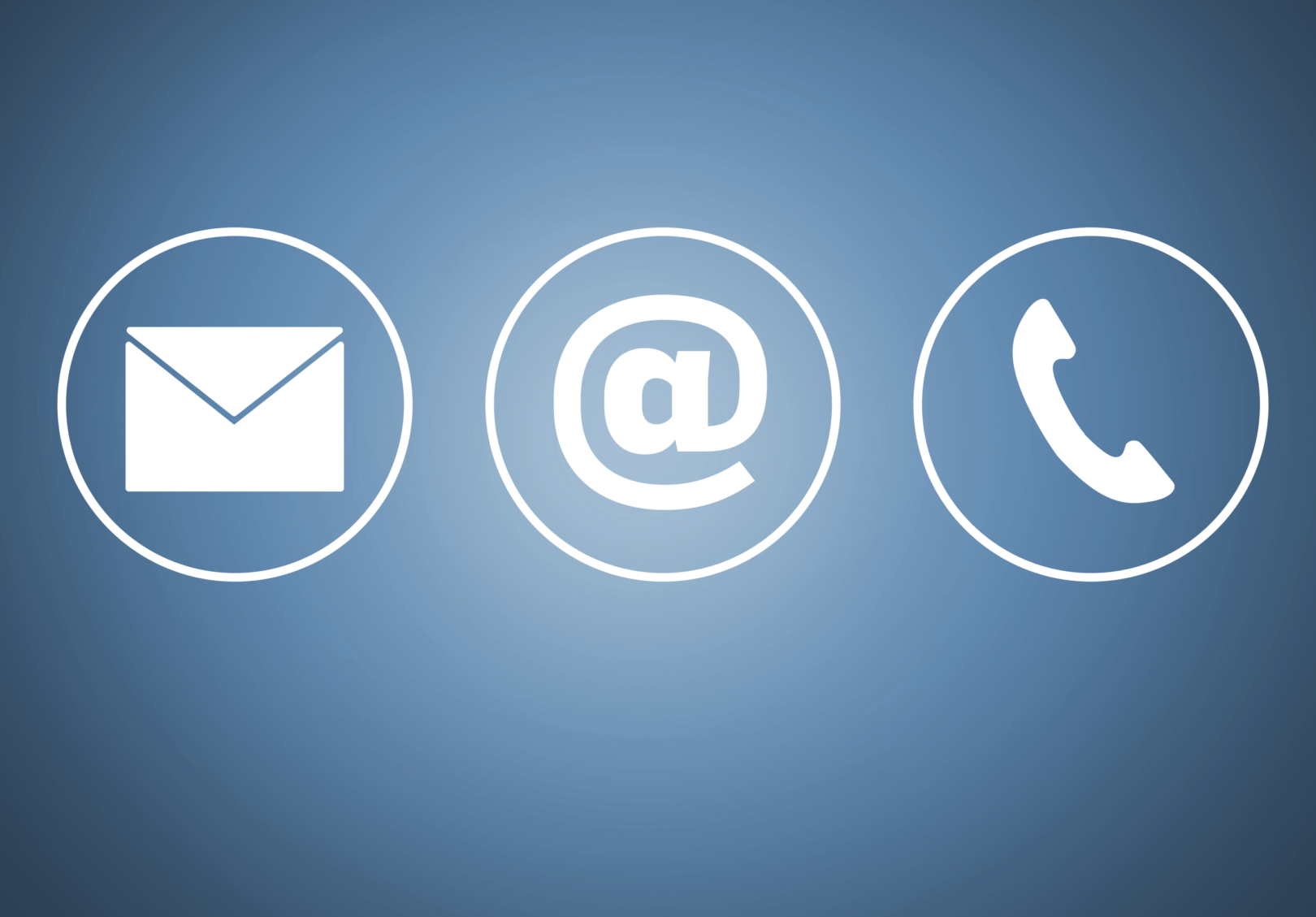 Contact icons e mail newsletter phone concept – QuickMAR